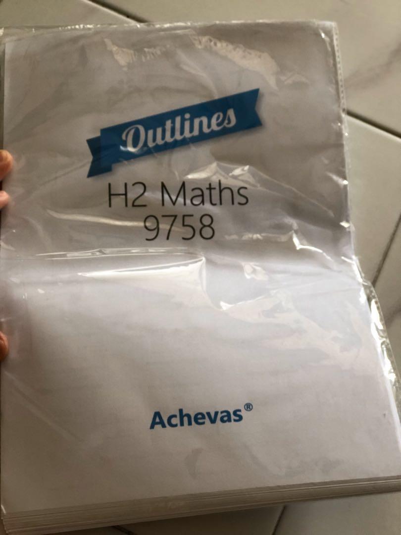 Achevas H2 Math 9758 Syllabus Full Color Outline for all Chapters ...