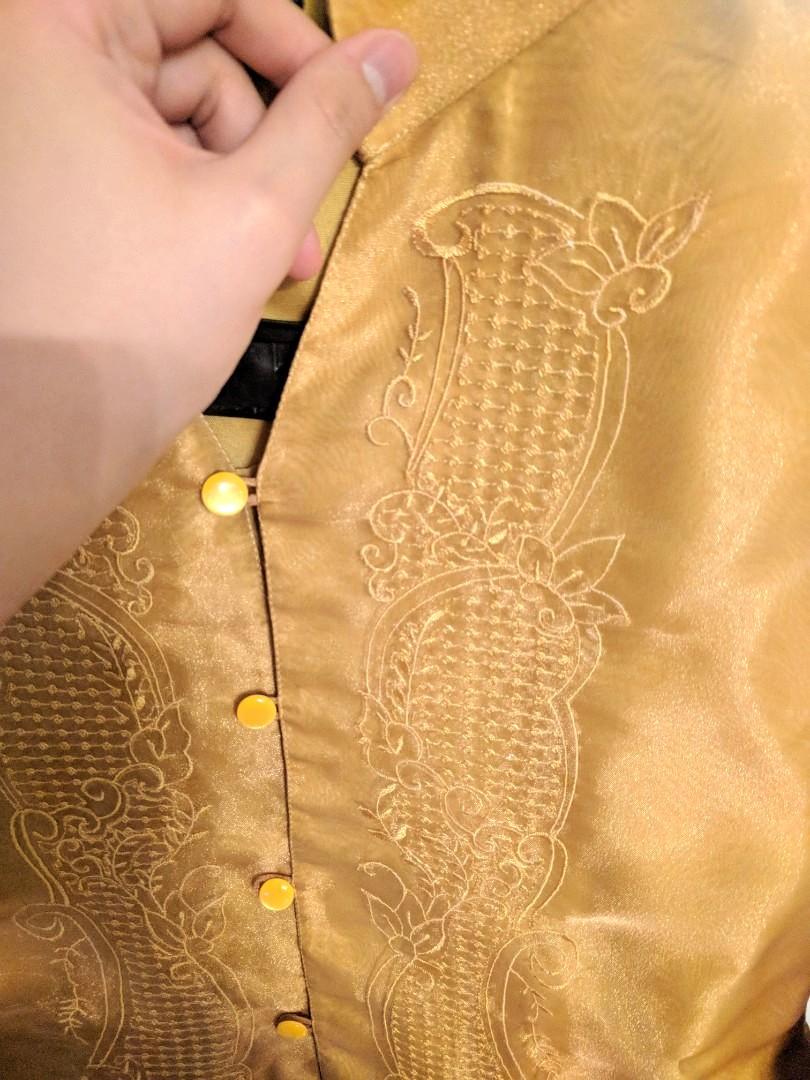 Barong dress with side slits, Women's Fashion, Dresses & Sets, Dresses ...