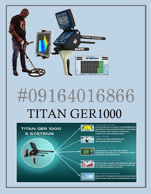 GOLD DETECTOR Titan Ger 1000 5 System Device Radar Radiation 3D Scanner ...