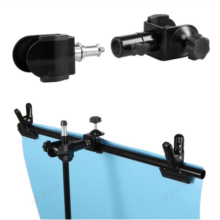 Clamp holder double U Clip dual C clamp type bracket mount for photo ...