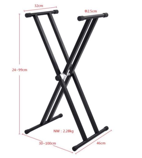 Keyboard Stand HBK-X29A Double X-style (Pro Heavy Duty), Hobbies & Toys ...