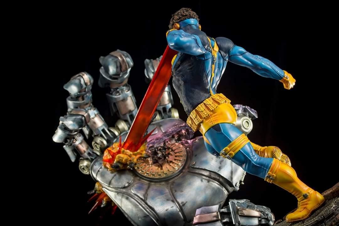 Last Level X-men Cyclops Vs. SENTINEL statue diorama (Tags: Sideshow XM ...