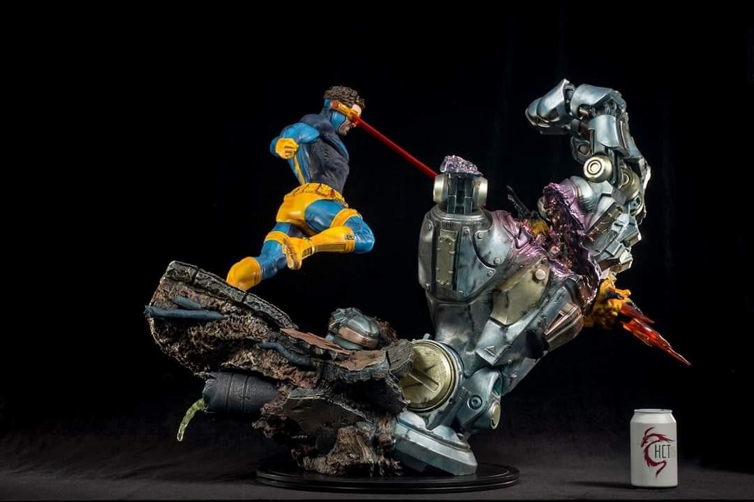 Last Level X-men Cyclops Vs. SENTINEL statue diorama (Tags: Sideshow XM ...