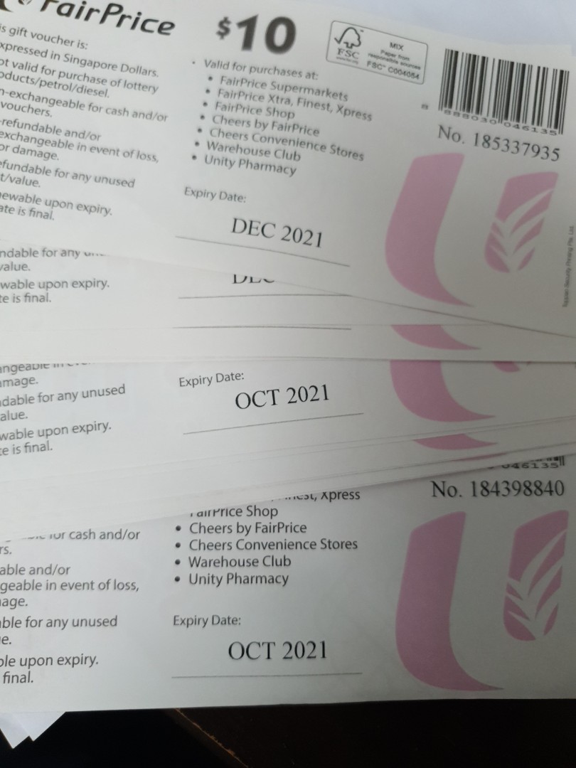 Ntuc voucher sgd10 x 15pcs, Tickets & Vouchers, Vouchers on Carousell
