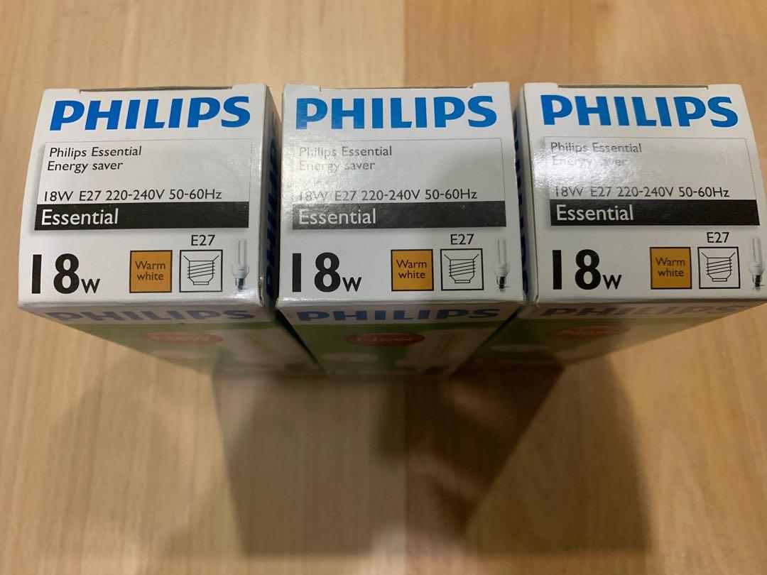 PHILIPS Essential 18W CDL E27 Light Bulb, TV & Home Appliances ...