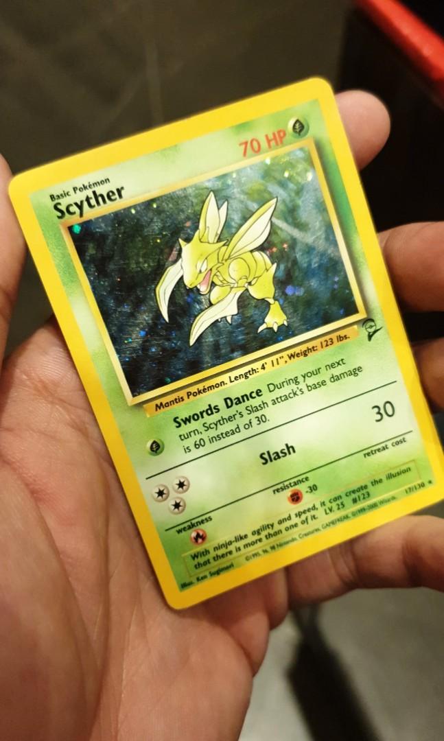 Scyther Base Set 2 (Holo), Hobbies & Toys, Toys & Games on Carousell
