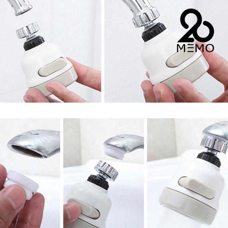 Water Saver Tap Nozzle, 360 Degrees Rotate, 3 Modes Adjustable Faucet ...