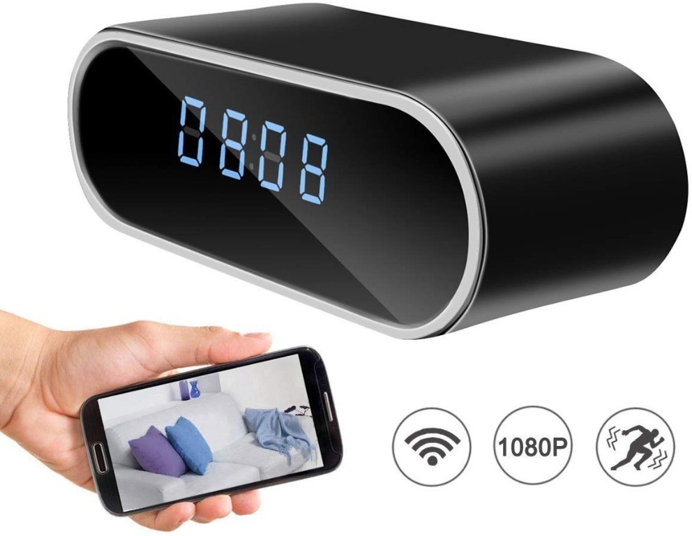 Wifi Hidden Alarm Clock Spy Camera, 1080P Wireless Night Vision ...