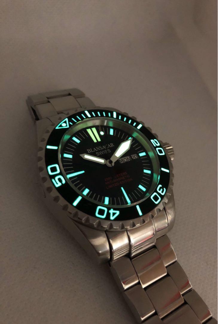 Blansacar Supersub 2000M GUN Limited Edition Automatic Watch, Luxury ...