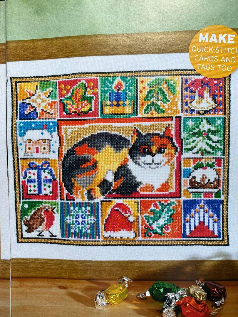 Colorful Calico Cat Cross Stitch Chart, Hobbies & Toys, Stationery ...