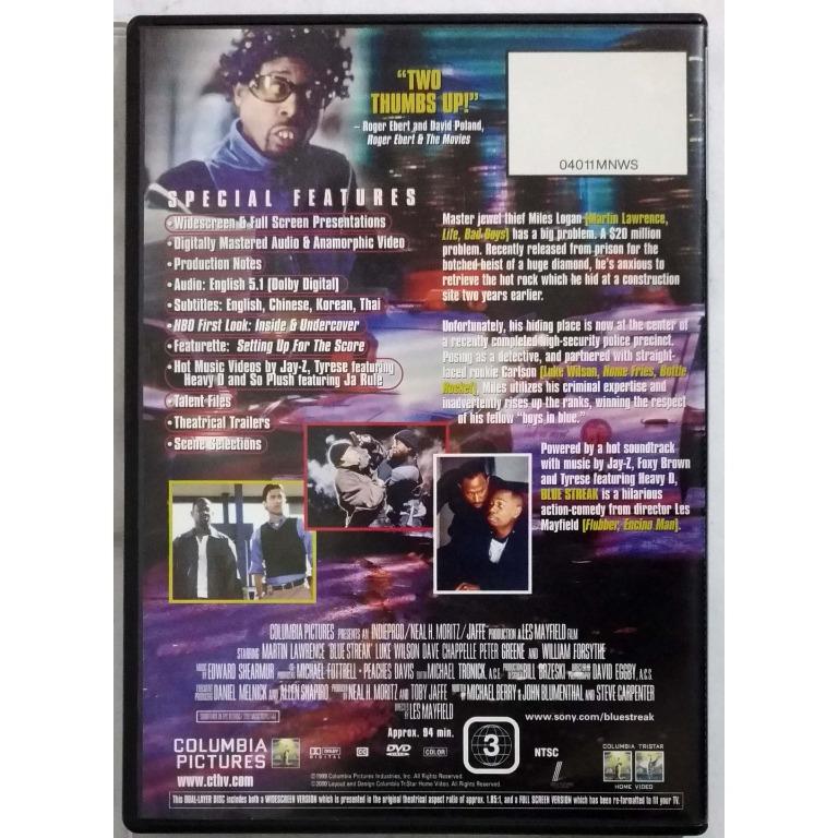 DVD: Blue Streak (Special Edition), Hobbies & Toys, Music & Media ...