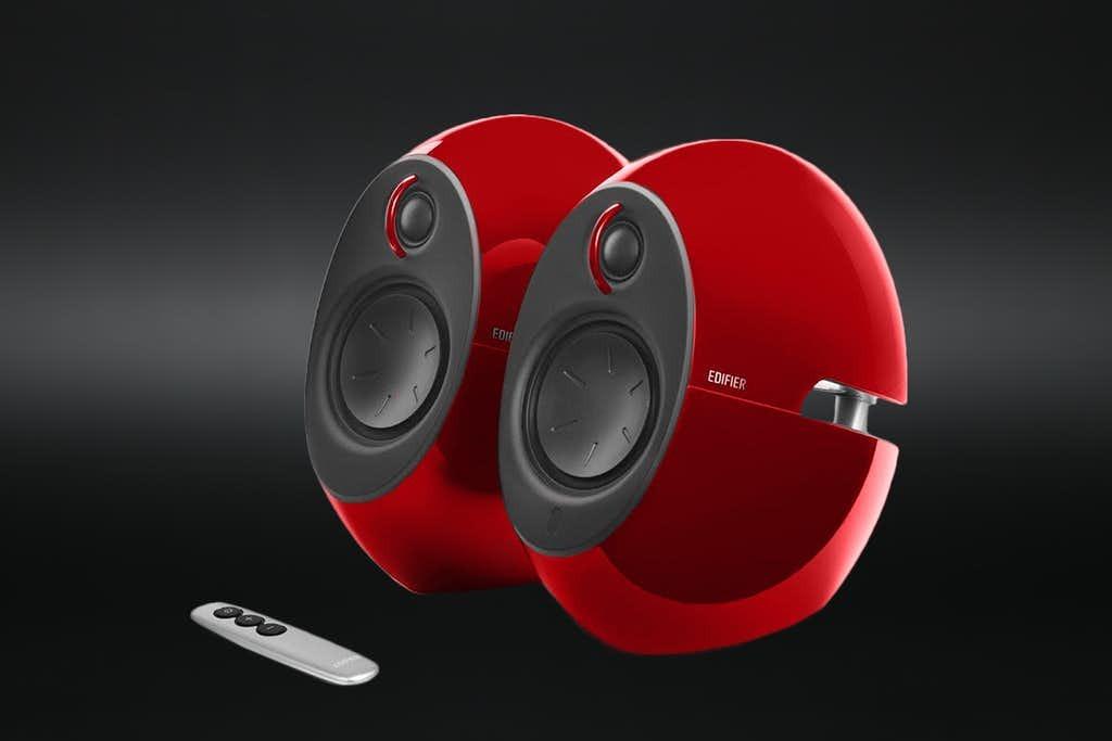 Edifier E25HD Edifier Luna Eclipse Red Powered 2.0 Bookshelf Speakers with Bluetooth, Audio ...