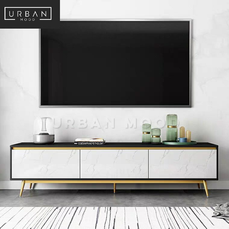 GLADSTONE Modern Marble TV Console on Carousell