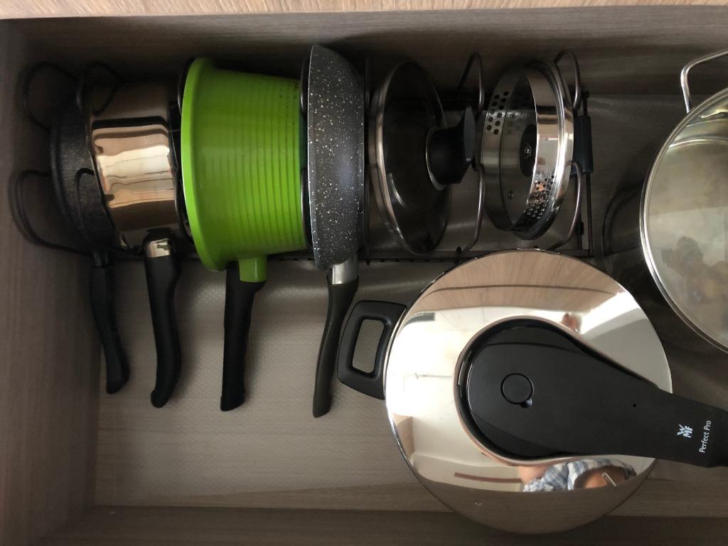 HANSSEM S.O.K Wire Expandable Frying Pan Rack 6-Rayer / fry pan shelf ...