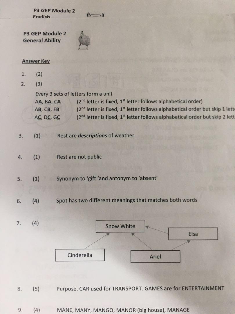P3 GEP Math | English | GA | General Ability, Hobbies & Toys, Books ...