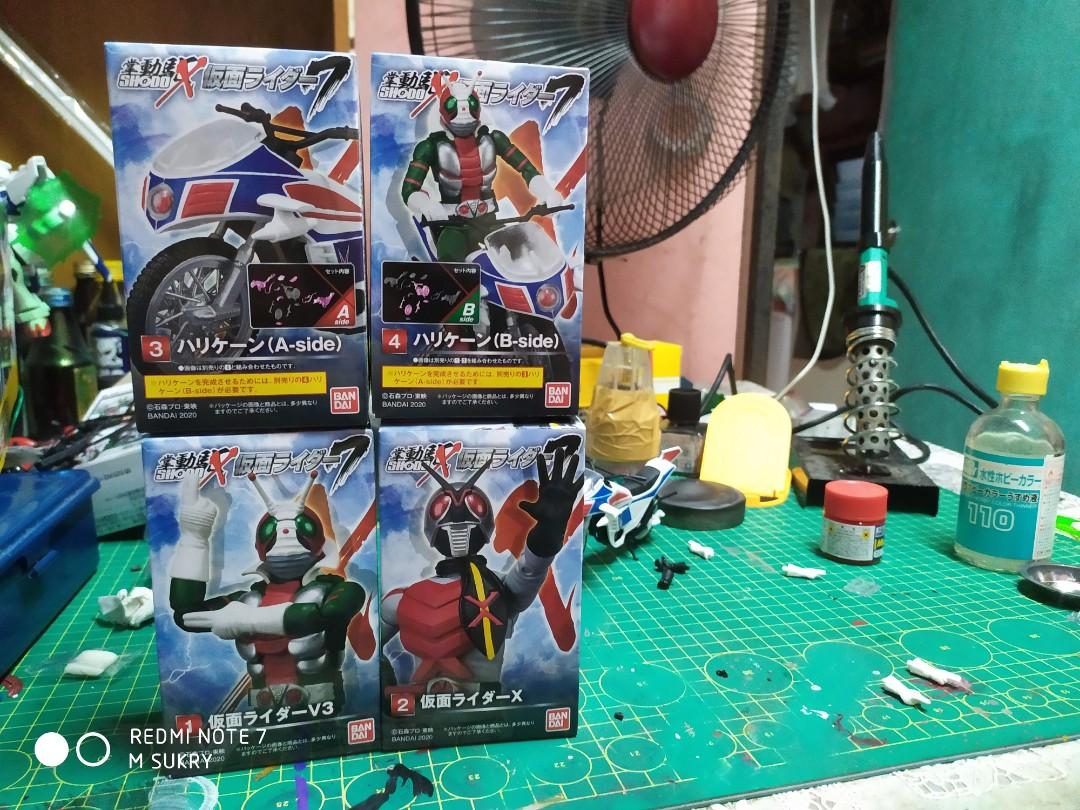 Shodo x kamen rider V3, kamen rider X & hurricane bike set, Hobbies & Toys, Toys & Games on ...