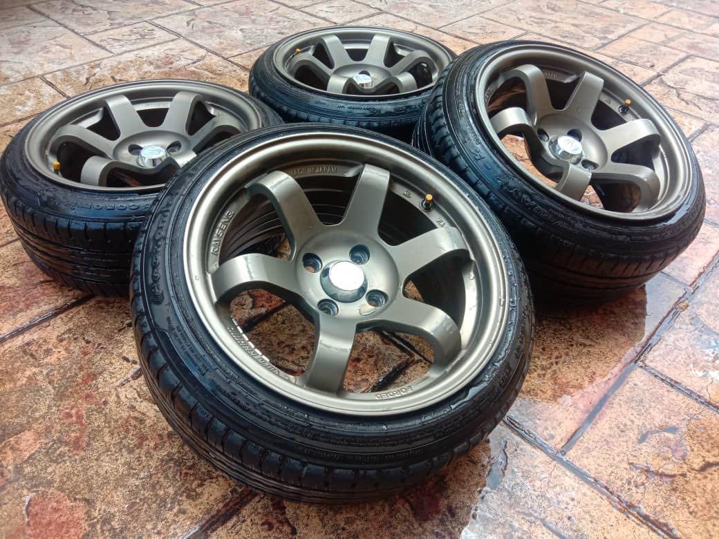 Sport Rim TE37 15x8jj pcd100, Auto Accessories on Carousell