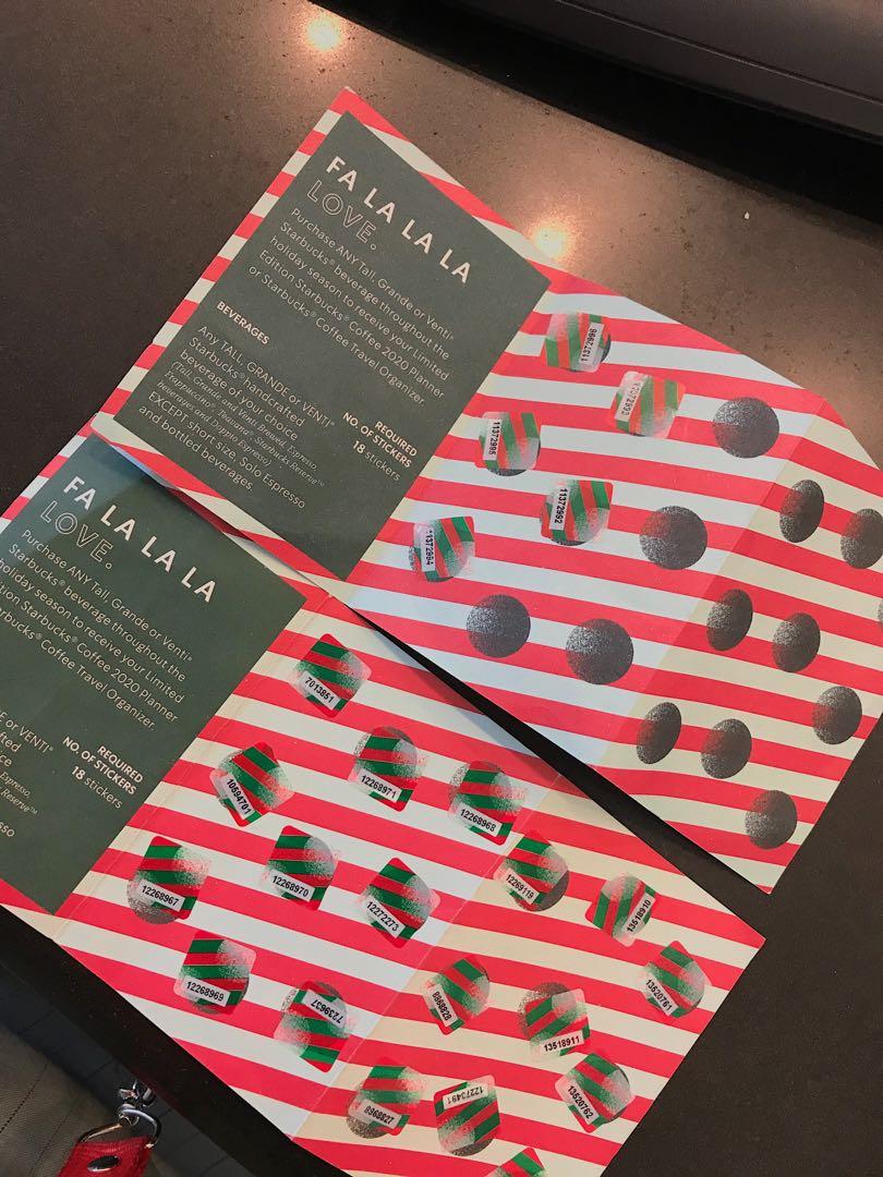 Starbucks Planner 2020 redeem stickers, Tickets & Vouchers, Store ...
