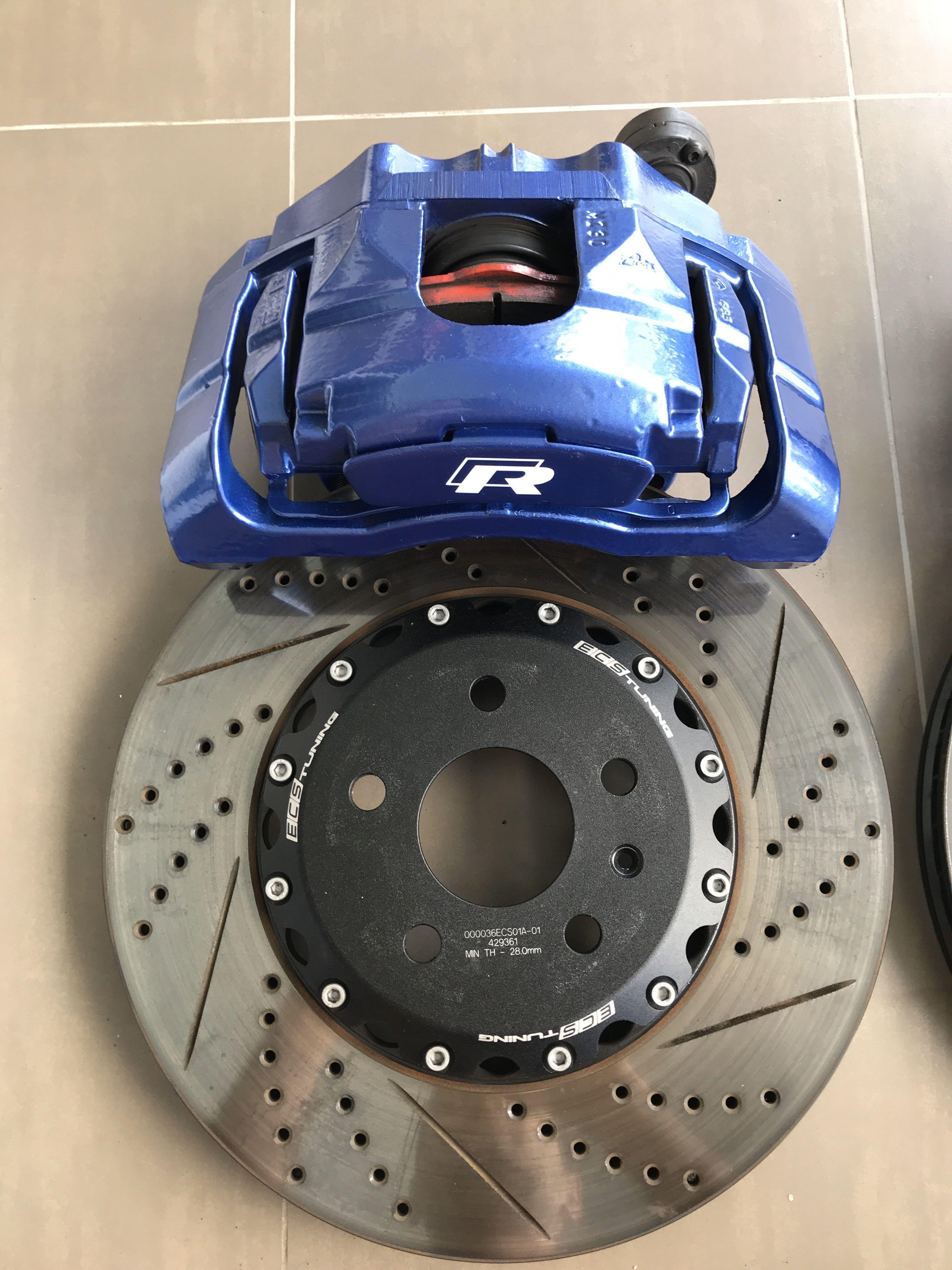 VW Golf R Calipers + ECS 2-Piece Rotors + EBC Pads, Car Accessories ...