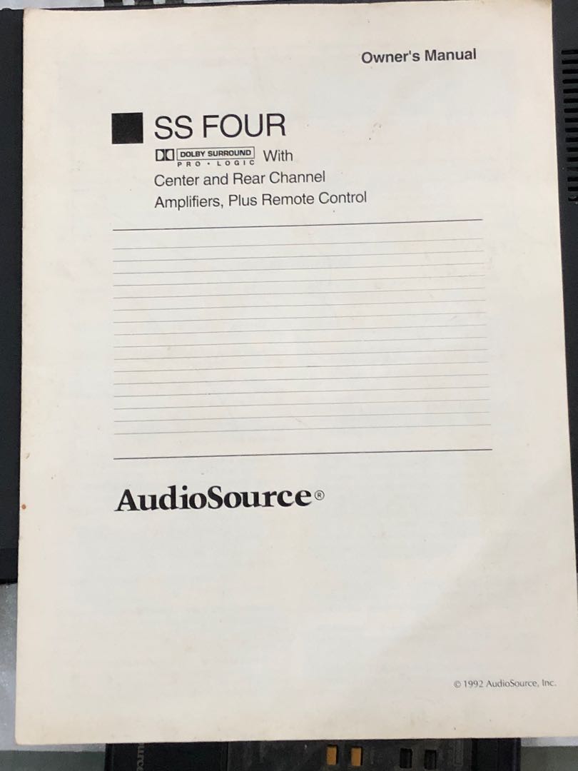 Audiosource amplifier model SS Four, /w 2 speakers, Audio, Other Audio ...