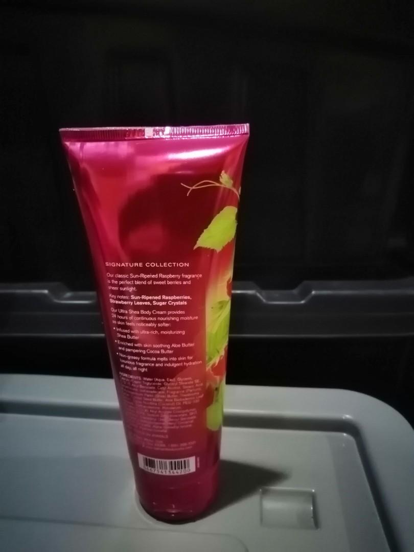 Bath and Body Works Sun-Ripened Raspberry Cream, Beauty & Personal Care ...