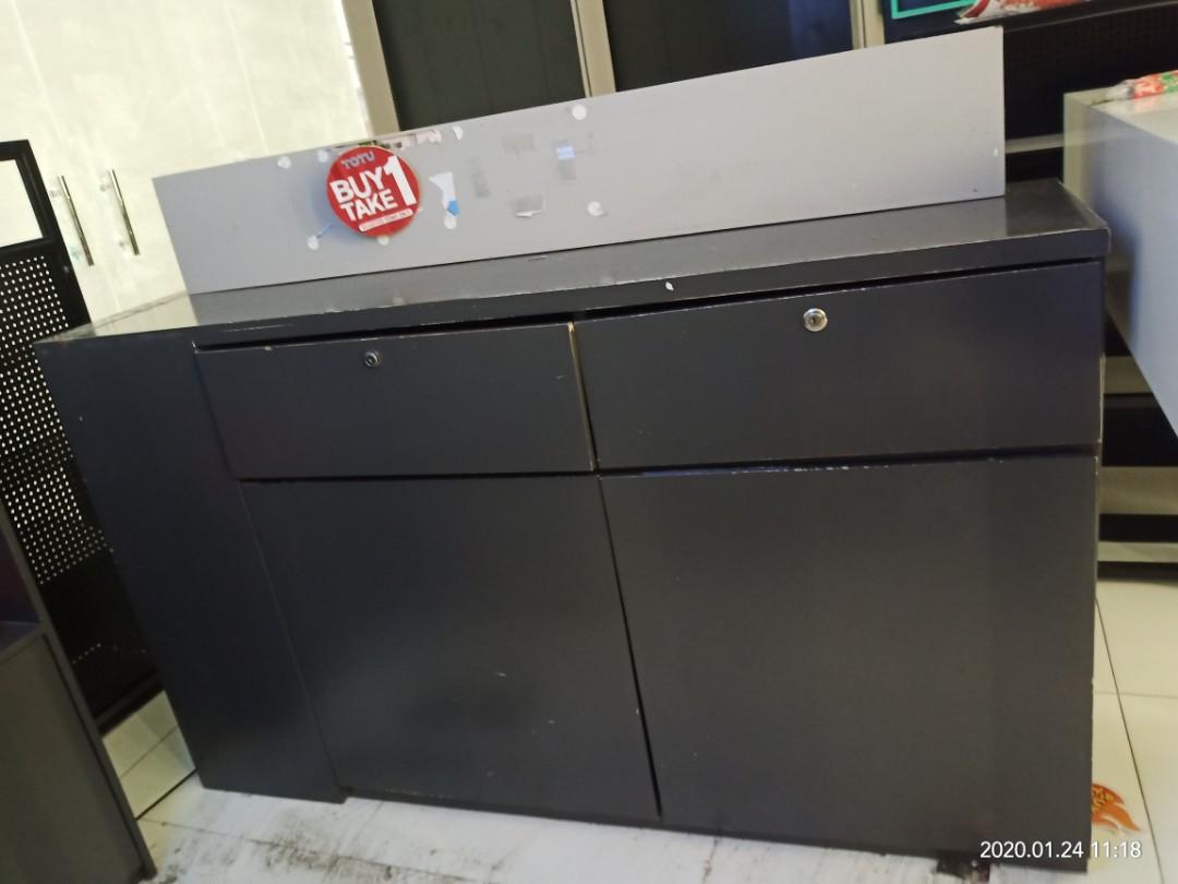 Cashier Counter Top with back signage, Furniture & Home Living, Office ...