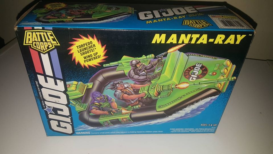 Gi Joe VINTAGE 1994 Battle Corps. MANTA-RAY Torpedo Launcher Shoots ...