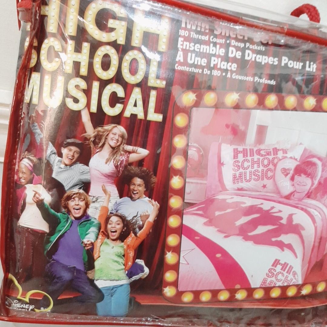 High School Musical Twin Sheet Set, Furniture & Home Living, Home ...