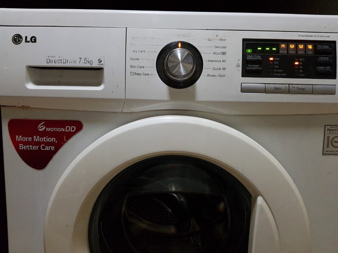 LG front loader 7.5kg washing machine, TV & Home Appliances, Washing ...