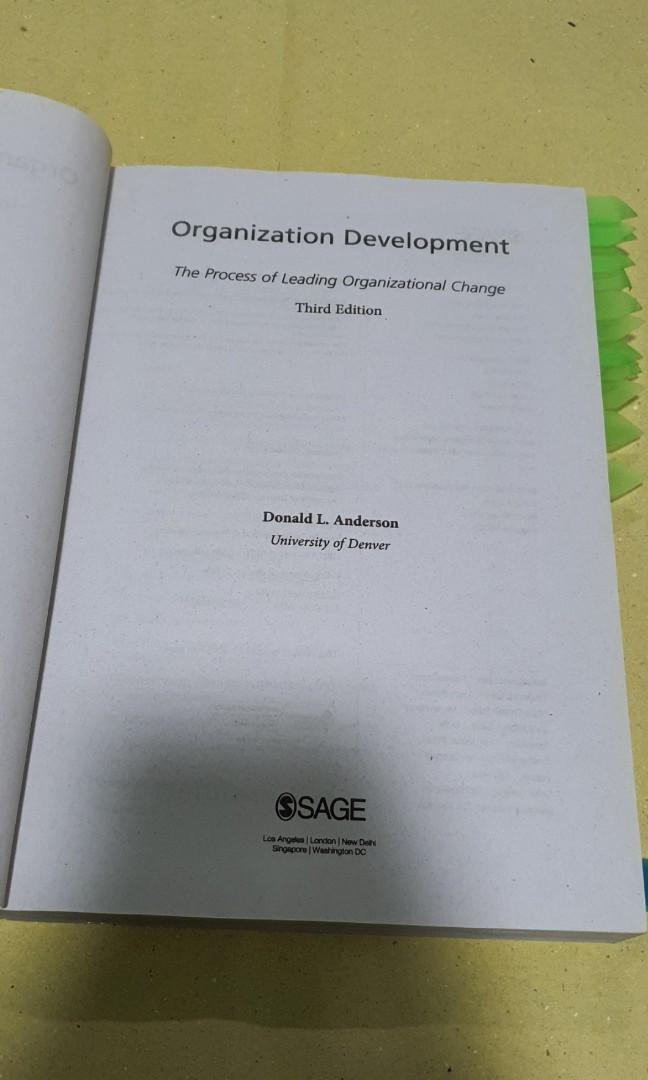 Organizational Development by Donald L. Anderson, 3rd Ed., Hobbies ...