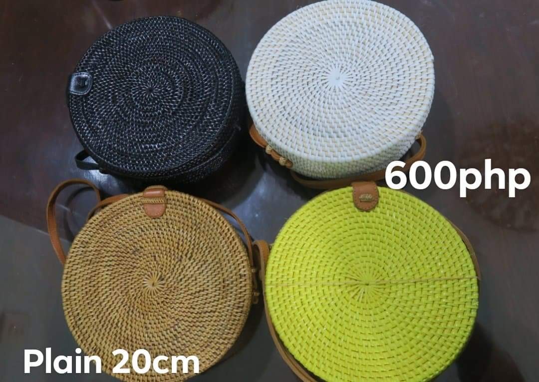 Rattan Bali Bag Plain type 20cm, Women's Fashion, Bags & Wallets, Cross ...