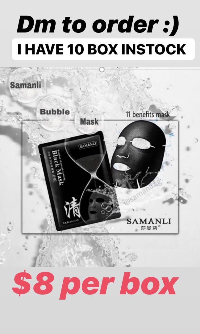 SAMANLI BUBBLE MASK, Beauty & Personal Care, Face, Face Care on Carousell