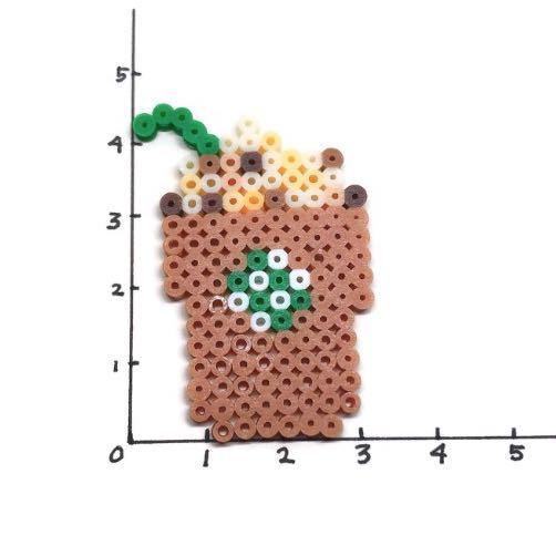 [Set of 4ps] DIY Hama Artkal Perler Beads - Starbucks Breakfast Set ...