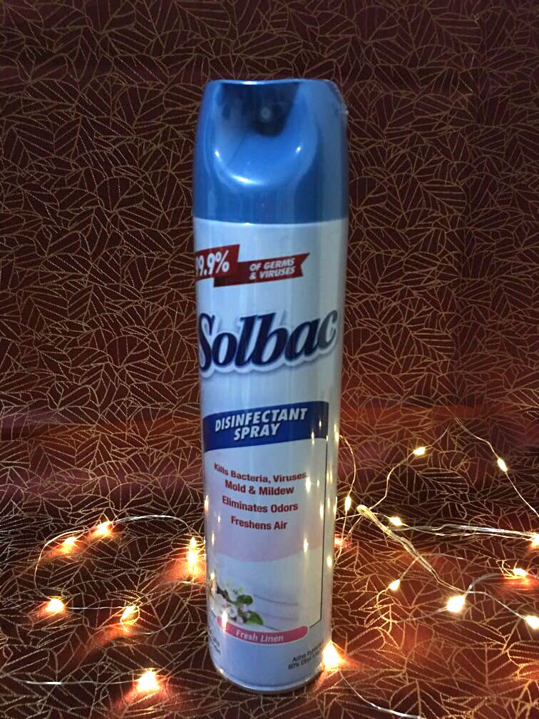SALE! Solbac Disinfectant Spray - 1 piece remaining, Furniture & Home ...