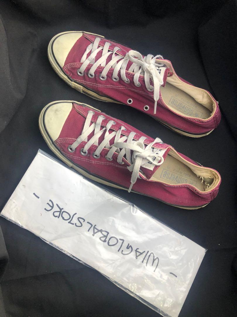 Vintage Converse 80s Square Label Canvas Low- Cut Sz 8.5 UK, Men's ...