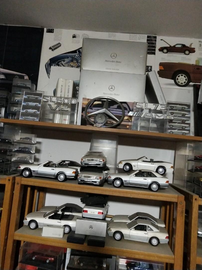 Completely exhaustive Collection 1/18 1/24 1/43 1/72 Mercedes SL R129 ...