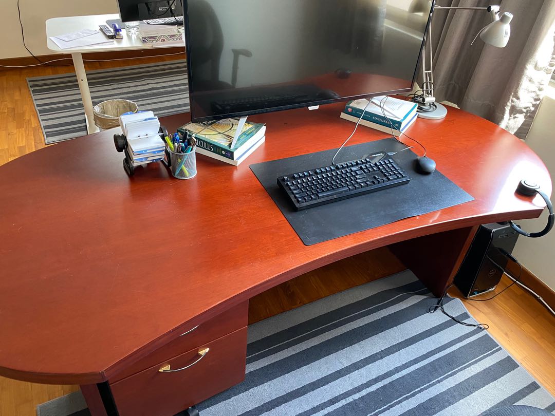 Executive Office Desk with detached drawers, Furniture & Home Living ...