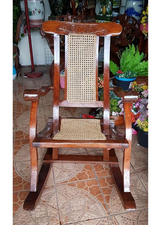 Narra with Solihiya Rocking Chair, Furniture & Home Living, Furniture ...