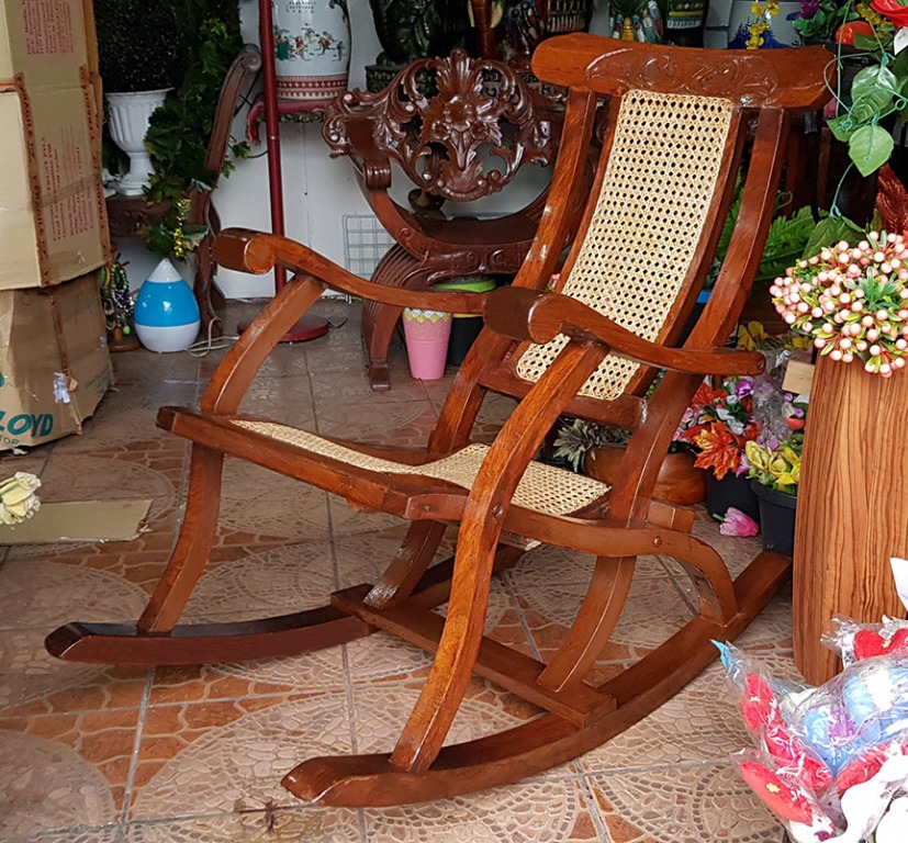 Narra with Solihiya Rocking Chair, Furniture & Home Living, Furniture ...