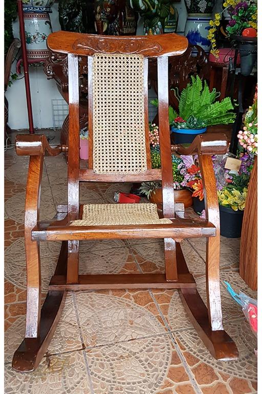 Narra with Solihiya Rocking Chair, Furniture & Home Living, Furniture ...