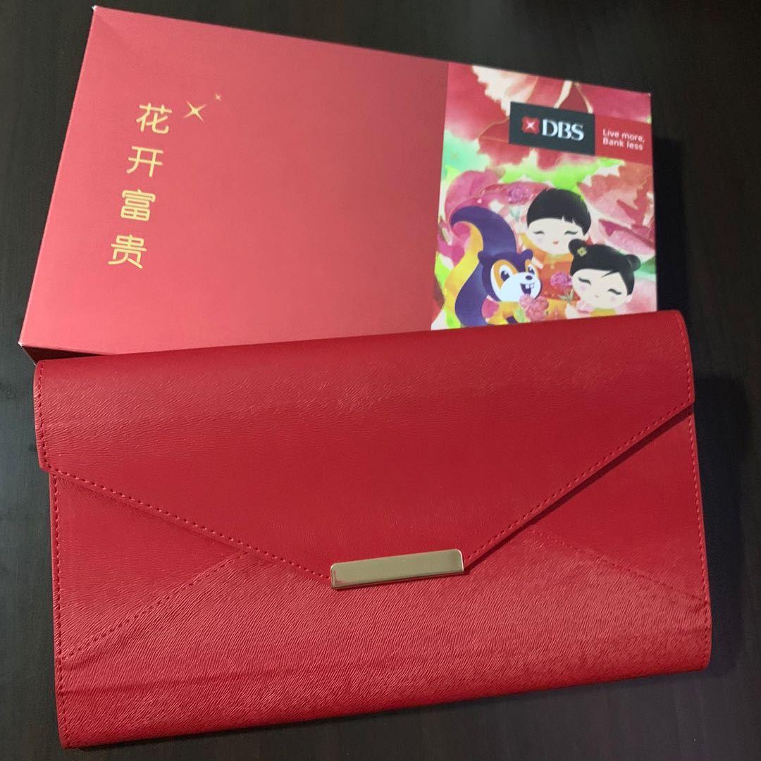 New DBS Red Clutch, Women's Fashion, Bags & Wallets, Clutches on Carousell