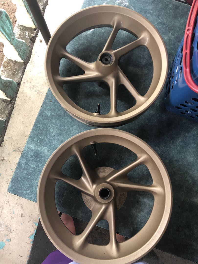 NMAX stock mags (gold), Car Parts & Accessories, Mags and Tires on ...