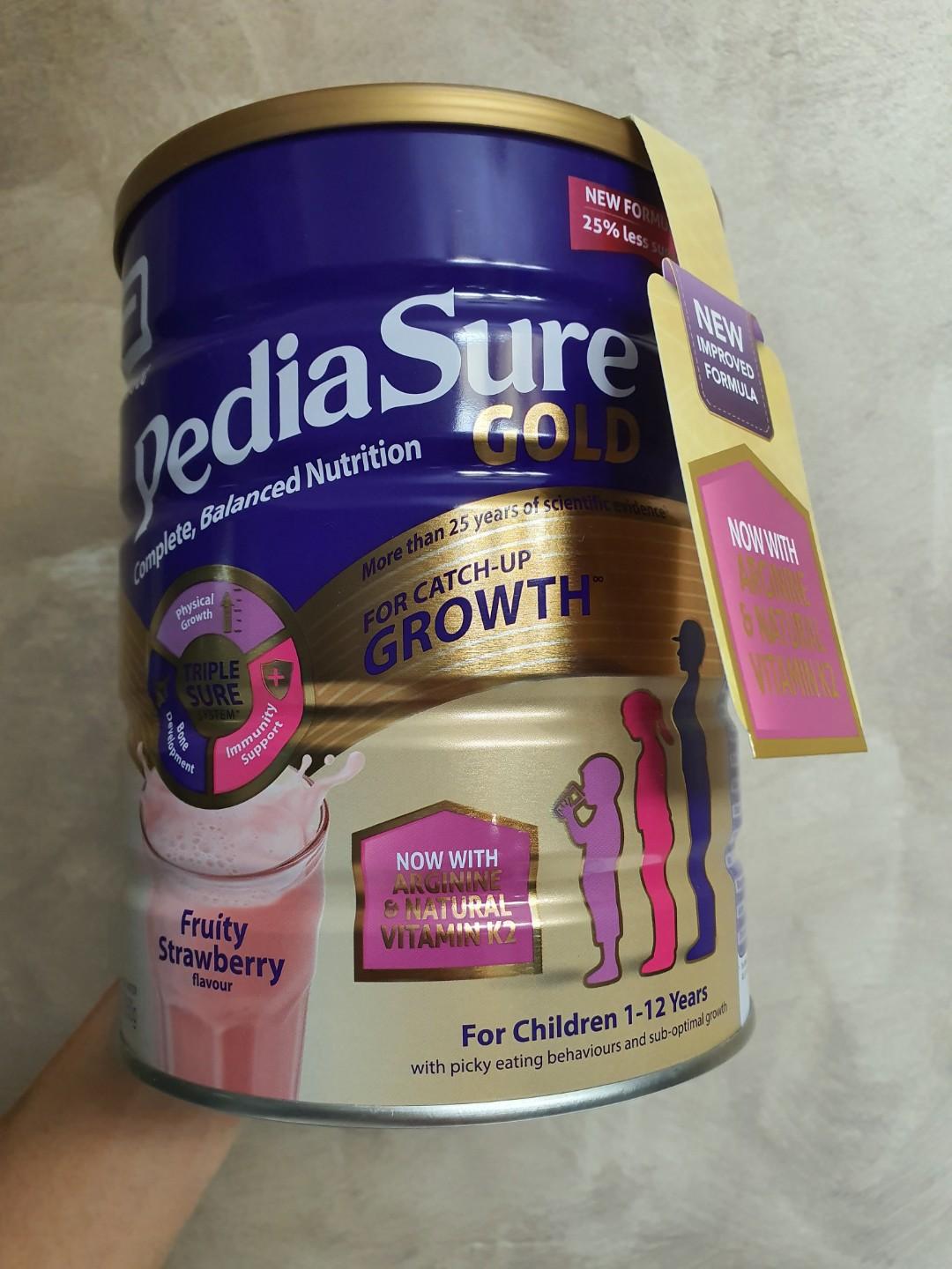 PediaSure Gold x 3 tins (strawberry and chocolate), Babies & Kids ...