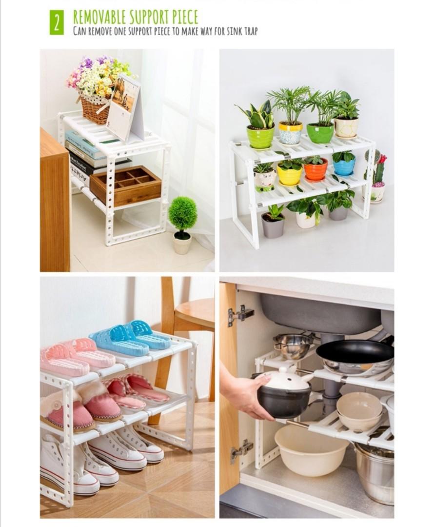 Retractable shelving rack, Furniture & Home Living, Furniture, Shelves ...