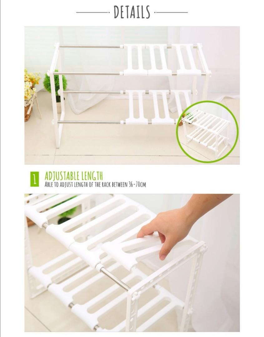 Retractable shelving rack, Furniture & Home Living, Furniture, Shelves ...