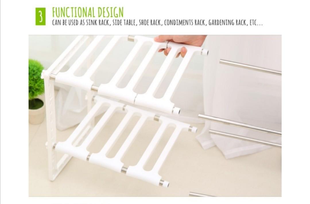 Retractable shelving rack, Furniture & Home Living, Furniture, Shelves ...