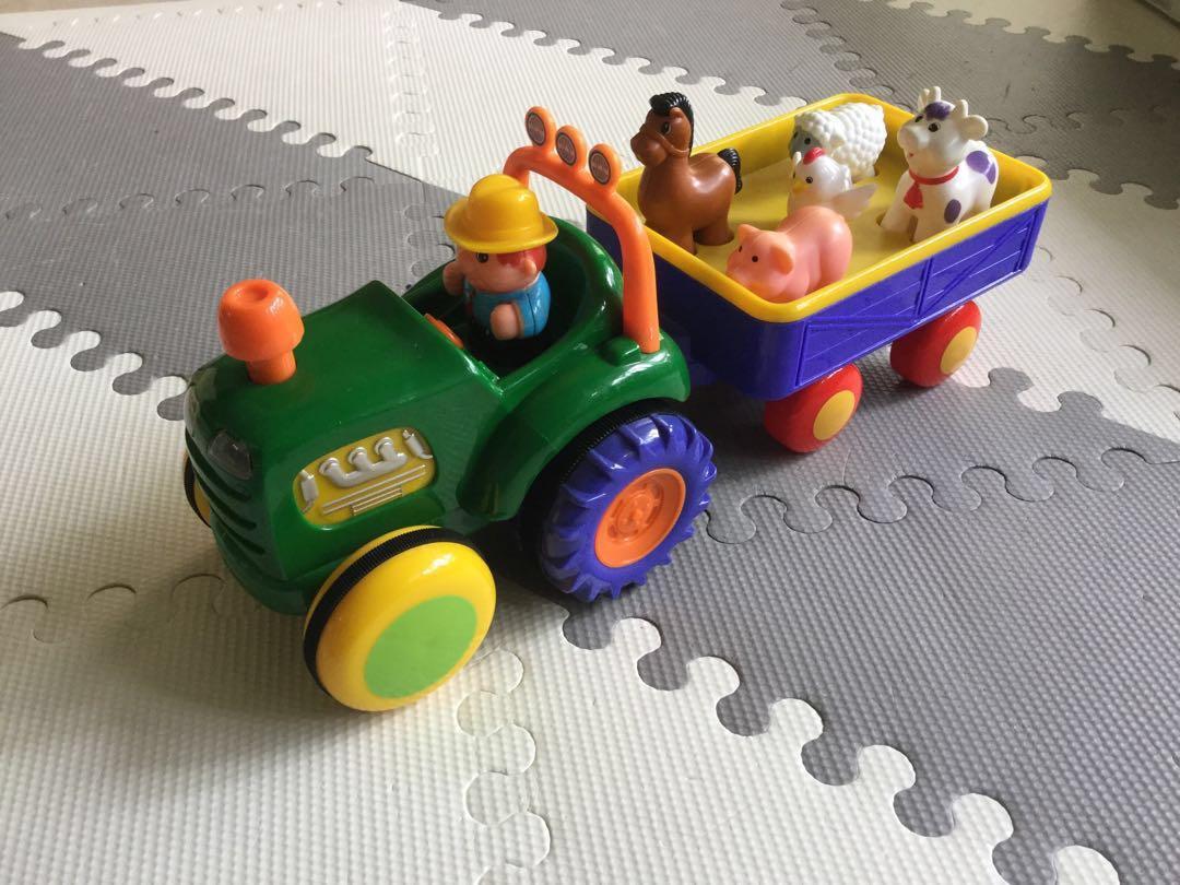 Toddler Music and sounds farm tractor toy and trailer - John Lewis ...