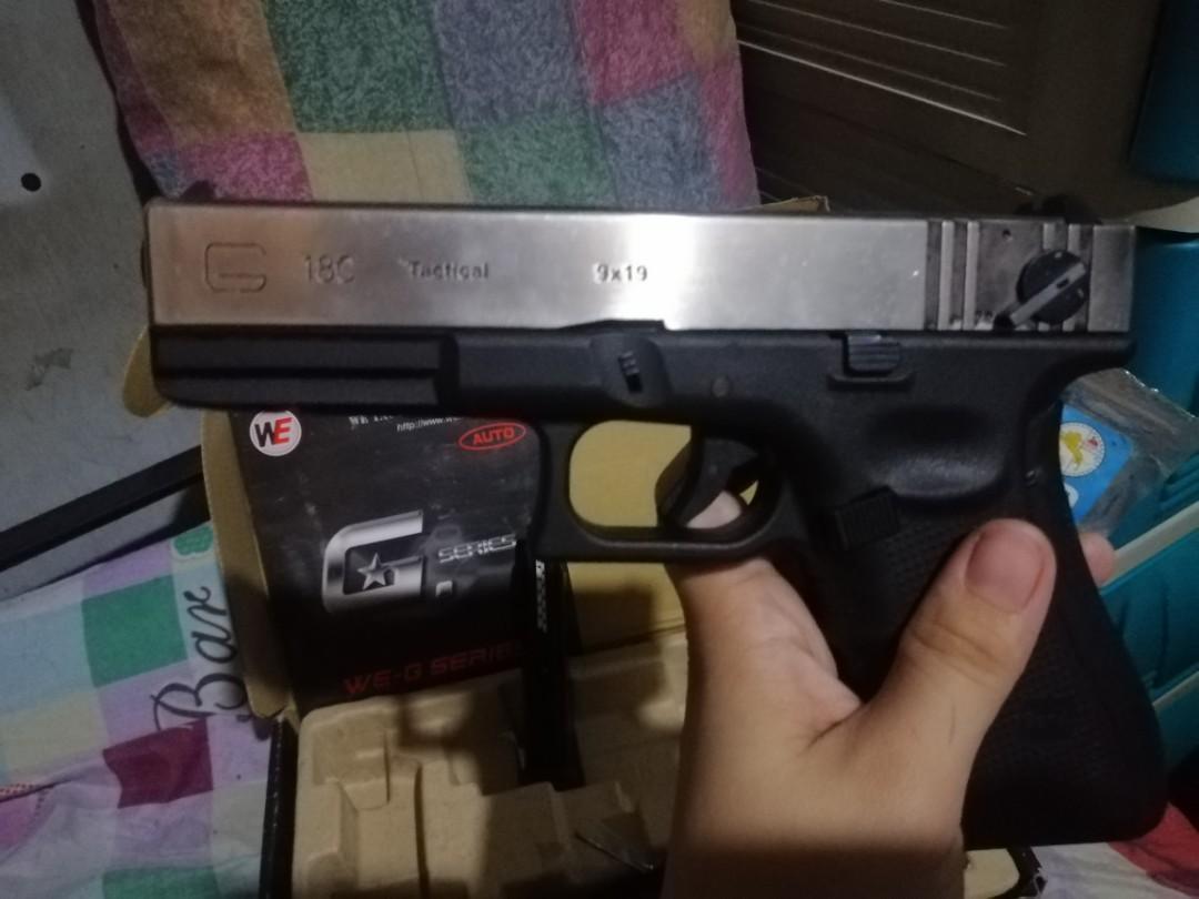 WE GLOCK 18C AIRSOFT w/ BURST FIRE on Carousell
