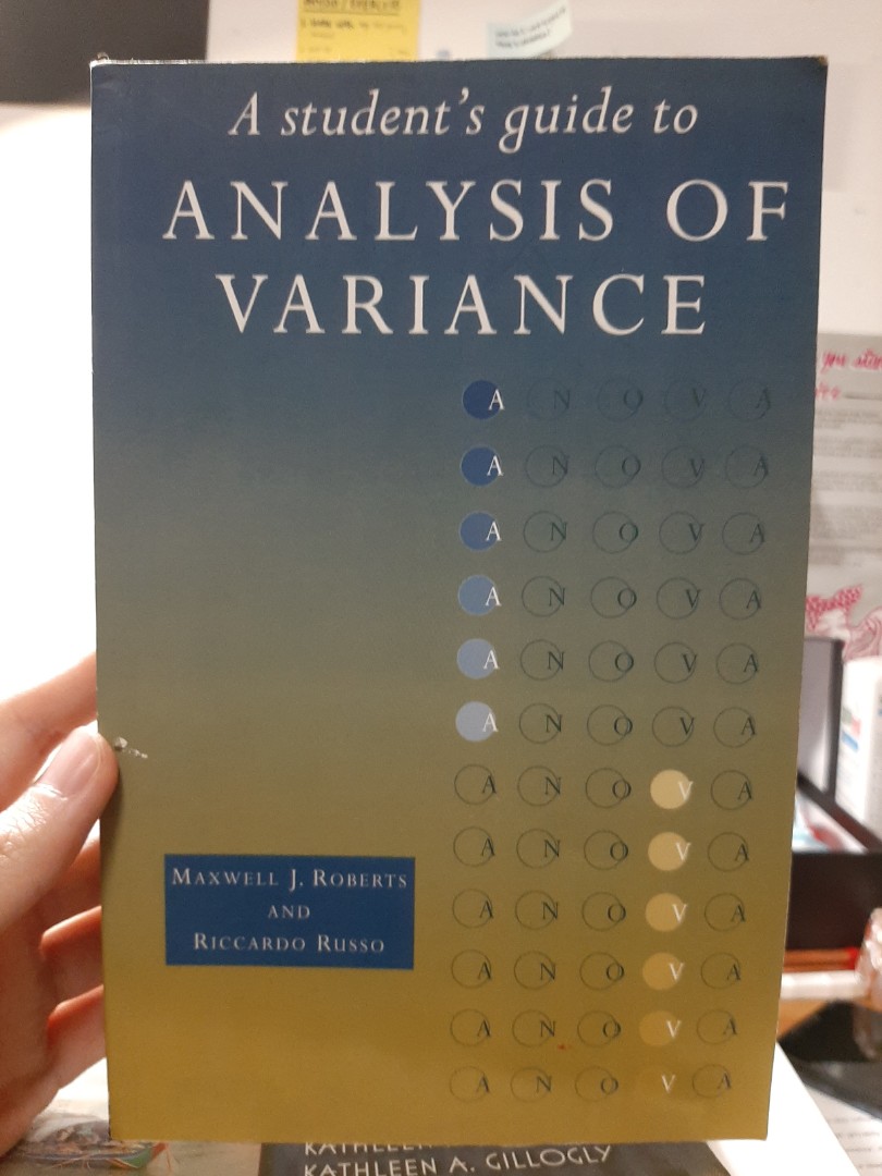 A student's guide to Analysis of Variance, Hobbies & Toys, Books ...