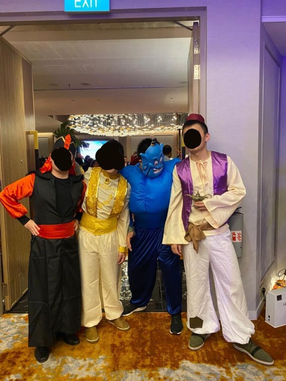 Aladdin Main Cast Costumes (4 Characters), Women's Fashion, Bags ...